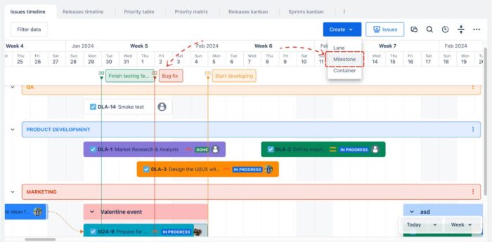 How to create Jira milestones for Agile product development