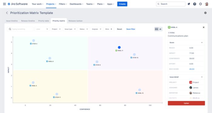 Prioritization Matrix Template - ROUTEMAP